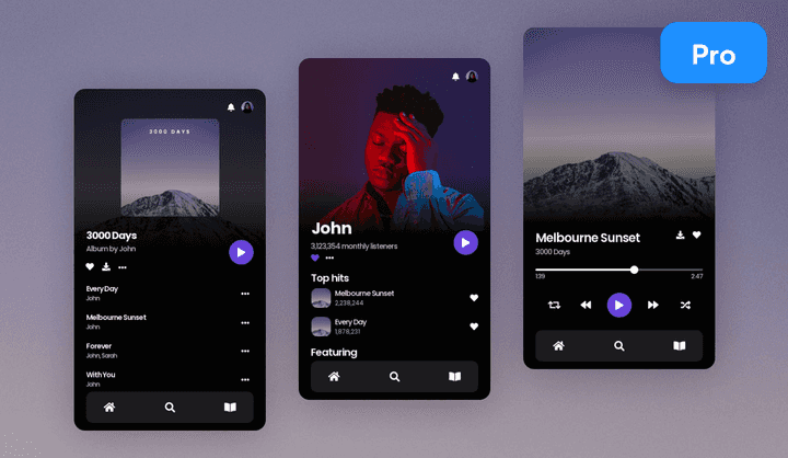Music App UI Template | Music App Design | Uizard