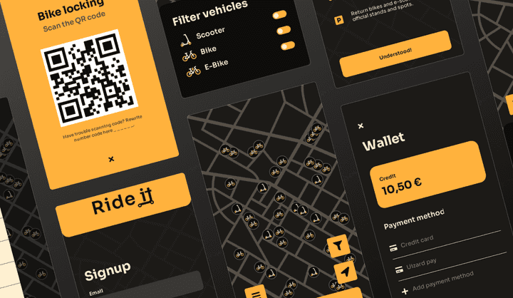 Bike Rental App Design | Bike App Template | Uizard