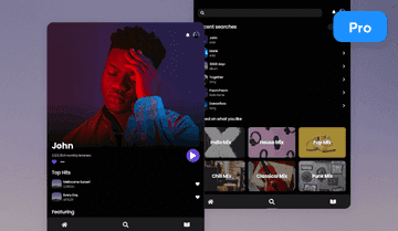 Music Streaming Tablet App Template | Uizard