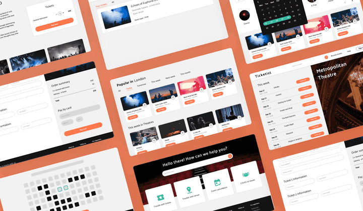 Ticket Booking Website Template | Ticket Booking Web Design | Uizard