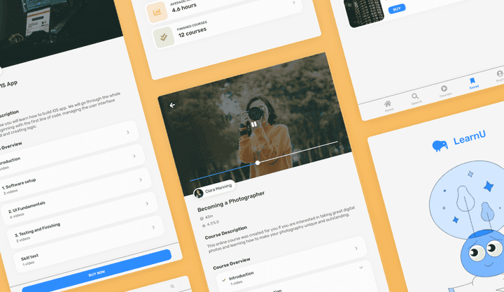 Learning App Template | Uizard