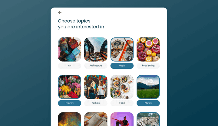 Moodboard Tablet App Template | Mood Board UI Design | Uizard