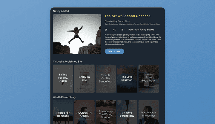 Movie Streaming Tablet App Template | Movie Streaming Tablet App Design ...