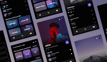 Music App UI Template | Music App Design | Uizard