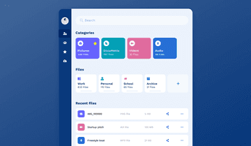 Cloud Storage UI Design Template | Uizard