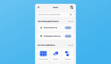Healthcare Mobile App Design Template | Uizard