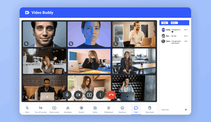 Video Meeting Web App Template | Video Call Web App Design | Uizard