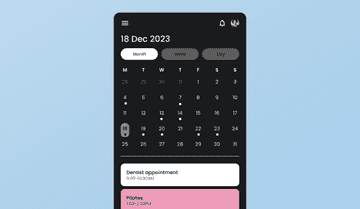 Calendar App Template | Calendar App UI Design | Uizard