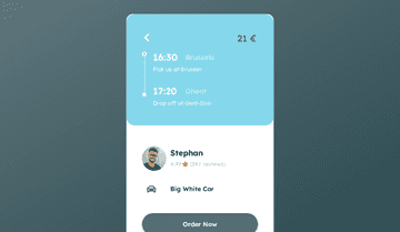 Carpool App Template | Carpool App Design Template | Uizard