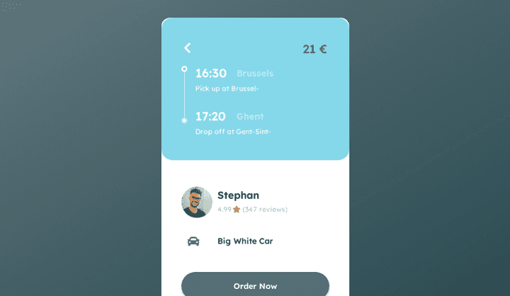 Carpool App Template | Carpool App Design Template | Uizard