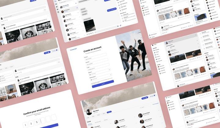 Social Media Website Template | Social Media Web Design | Uizard