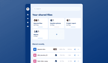 Cloud Storage UI Design Template | Uizard