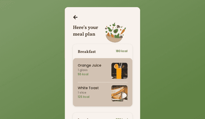 Calorie Counter UI Design Template | Uizard