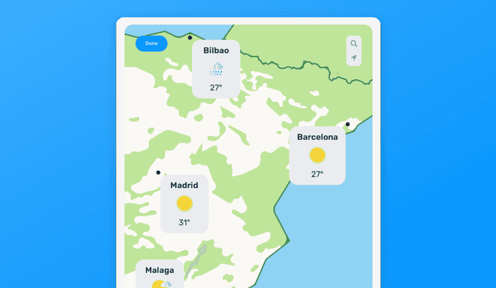 Weather Tablet App Template | Weather App Design | Uizard