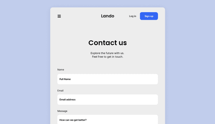 Tablet App Landing Page Template | Uizard