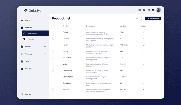 Purchase Order Management Web App Template | Uizard