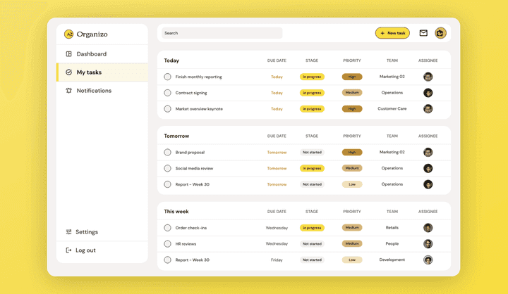 Task Management Web App Template | Uizard