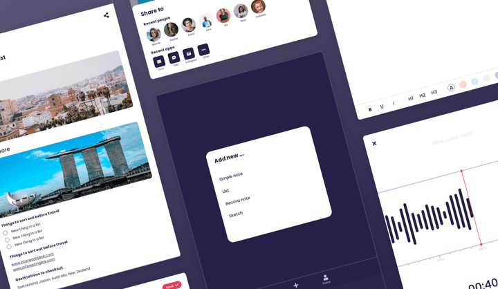 Notes Tablet App Template | Notes App Design | Uizard