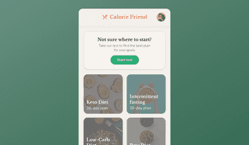 Calorie Tracking App Template | Daily Calorie UI Design | Uizard