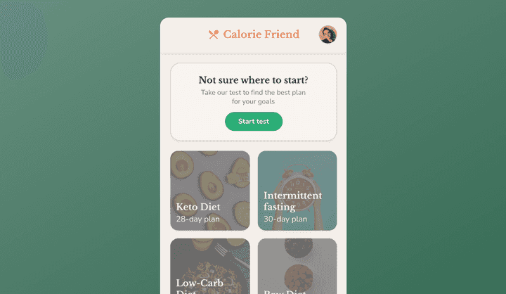 Calorie Tracking App Template | Daily Calorie UI Design | Uizard