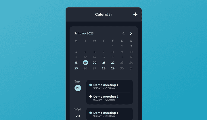 Demo Scheduling App Template | Demo Schedule App Template | Uizard