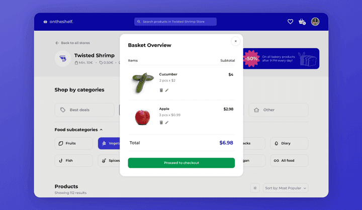 Grocery Delivery Web App Design Template | Uizard