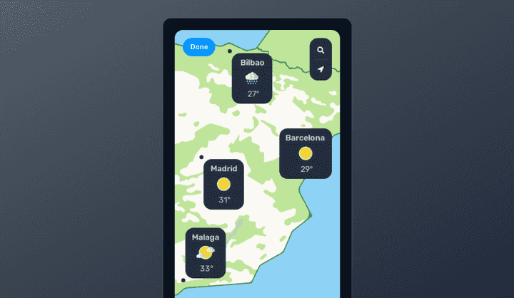 Weather App UI Design Template | Weather App UI Template | Uizard