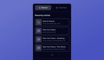 Dark Internet Browser App Template | Internet Browser UI Design | Uizard