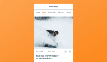 News App Template | News App UI Design | Uizard