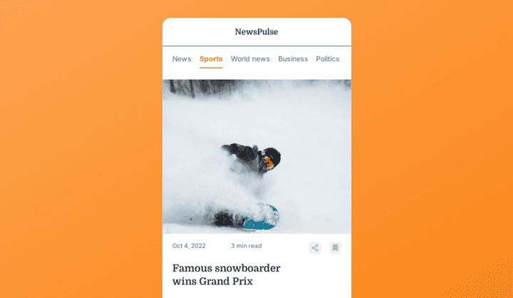 News App Template | News App UI Design | Uizard