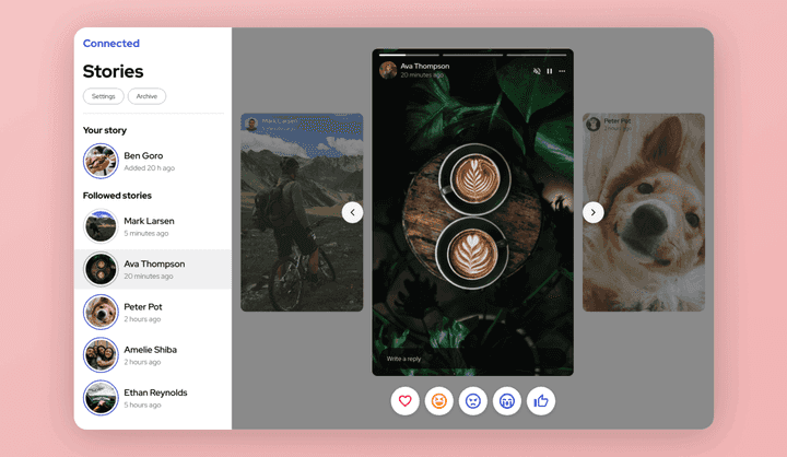 Social Media Website Template | Social Media Web Design | Uizard