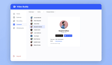 Video Meeting Web App Template | Video Call Web App Design | Uizard