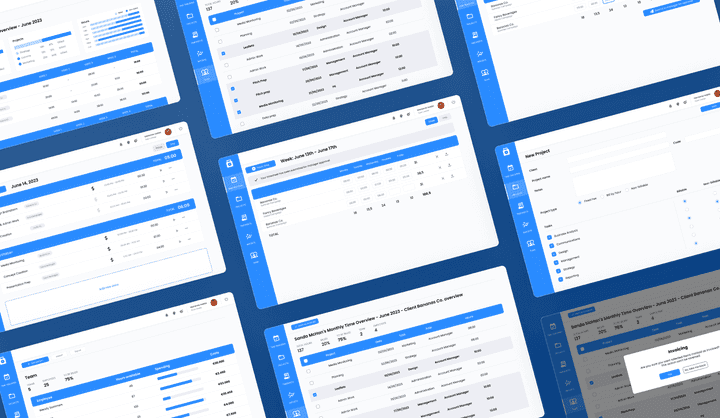 Employee Time Tracking Web App UI Design Template | Uizard
