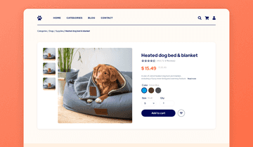 Pet Store Website Design Template | Uizard