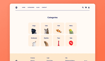Pet Store Website Design Template | Uizard