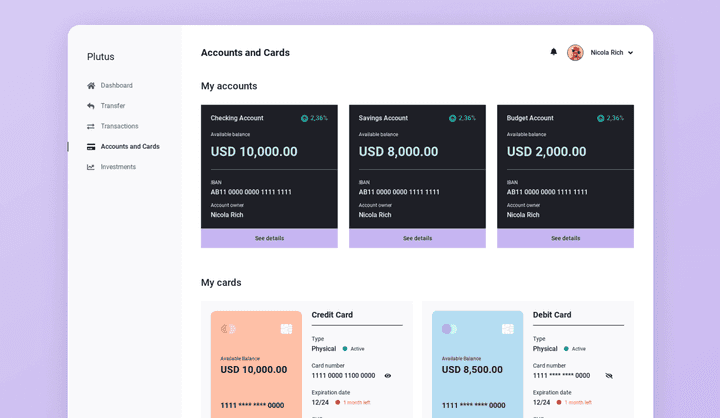 Online Banking Website Template | Banking Website Design | Uizard