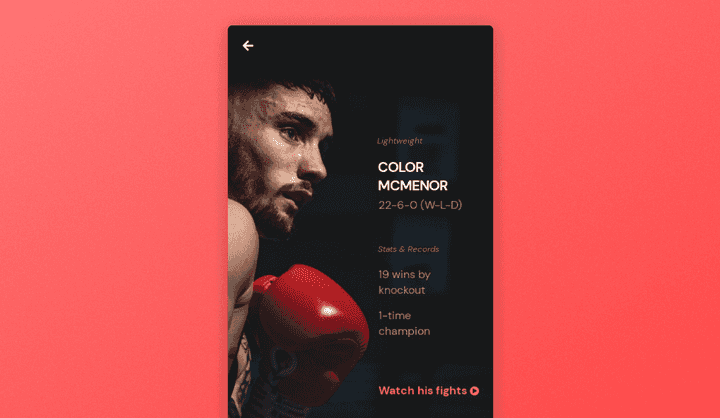 Sports App UI Design Template | Uizard
