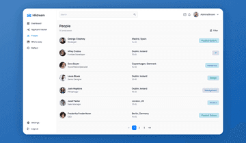HR Web App Template | HRIS Website Design | Uizard