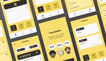 Translator App UI Design Template | Uizard