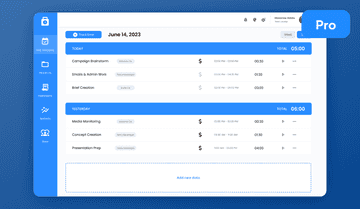 Employee Time Tracking Web App UI Design Template | Uizard