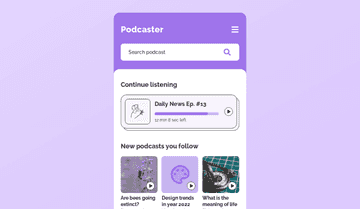 Podcast App UI Design | Podcast App Design | Uizard